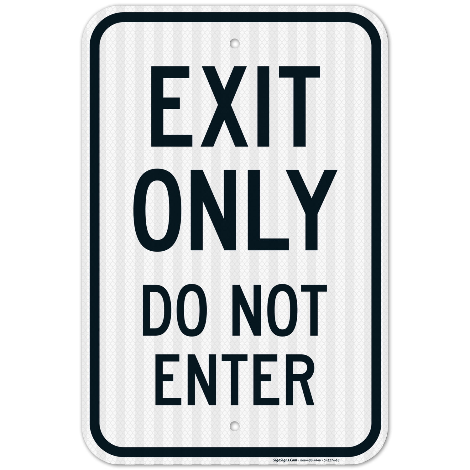 Exit Only Do Not Enter Sign, - Walmart.com
