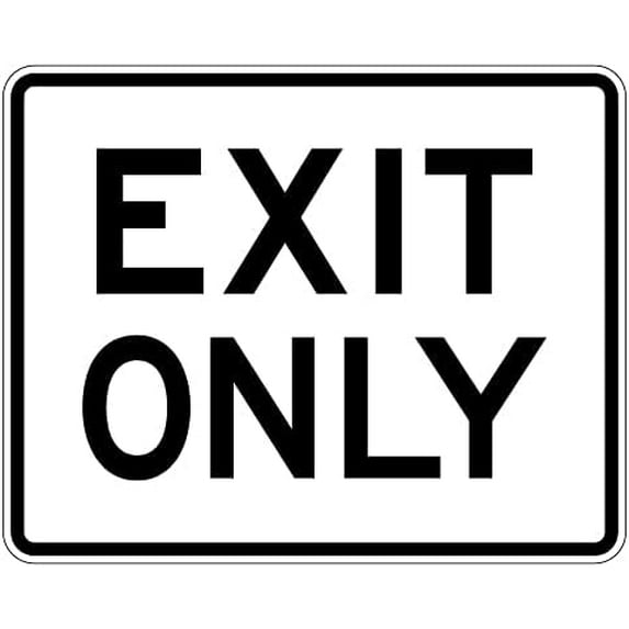 Exit Only Parking Lot Sign - 30x24 - Reflective | Rust Free Aluminum ...
