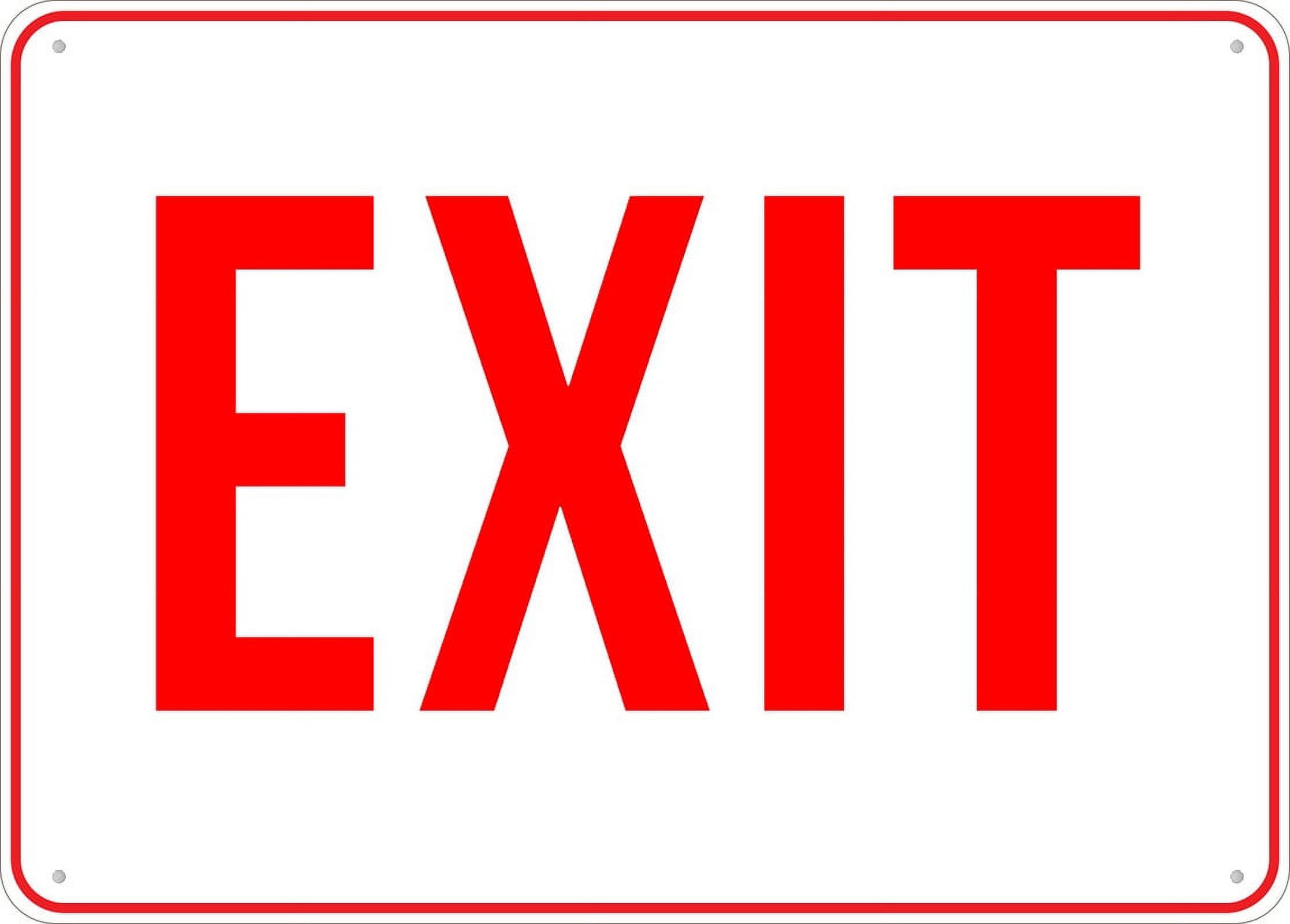 Exit Only Sign For House Door Office Business Yard,Metal Aluminum Rust ...