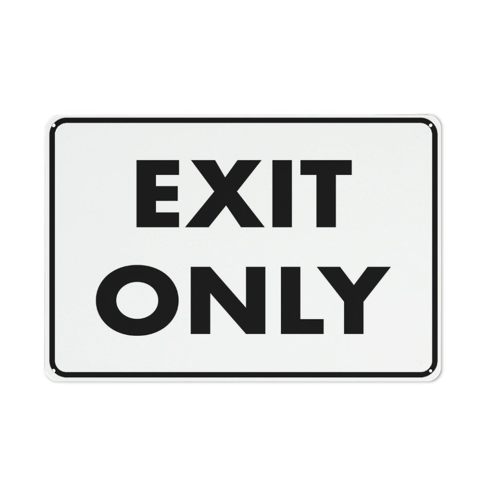 Exit Only Sign Signs Outdoor, Uv Printed Aluminum 12 X 8 In ...