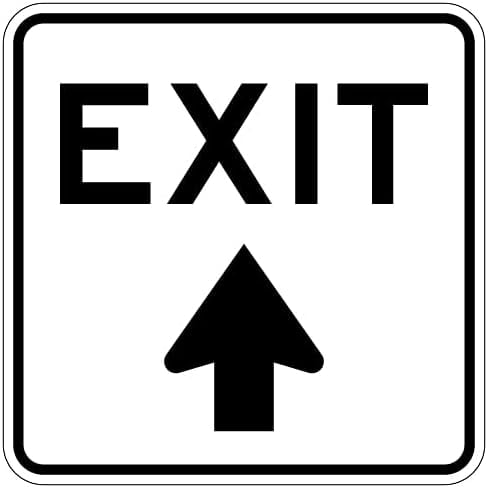Exit Parking Lot Sign with Ahead Arrow Sign 12"x 8" Metal Signs For ...