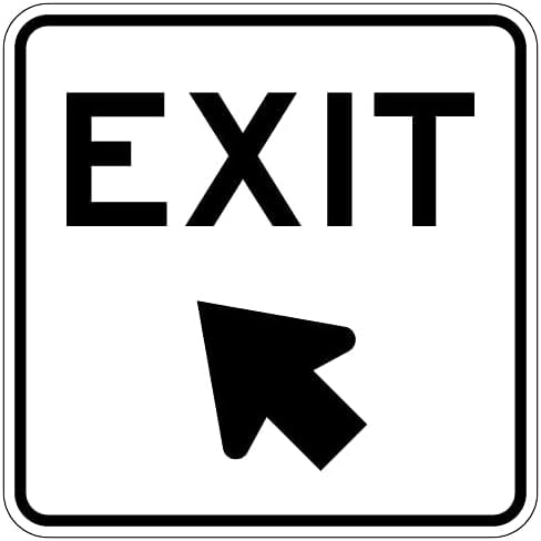 Exit Parking Lot Sign with Forward Left Arrow Sign 12"x 8" Metal Signs ...