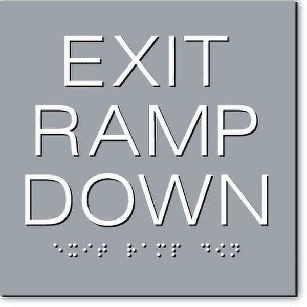 Exit Ramp Down Sign-Gray / White (4 Units) - Walmart.com