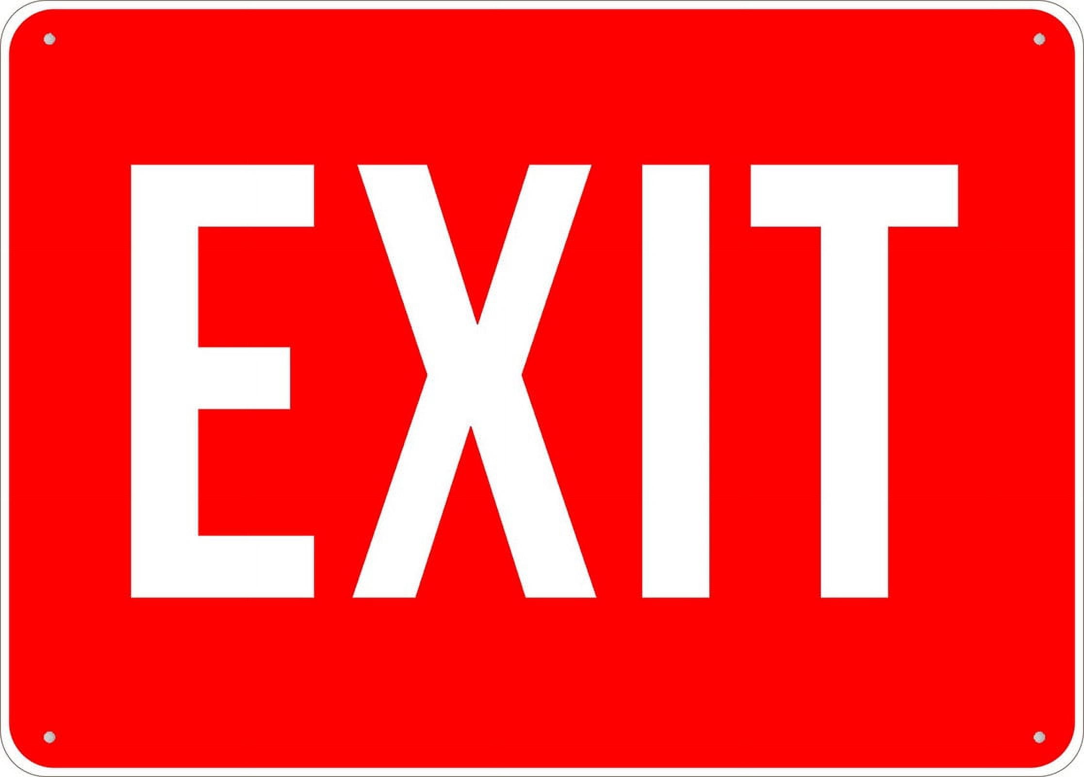 Exit Red And White Sign For House 12" X 8" Yard Sign, Premium Aluminum ...