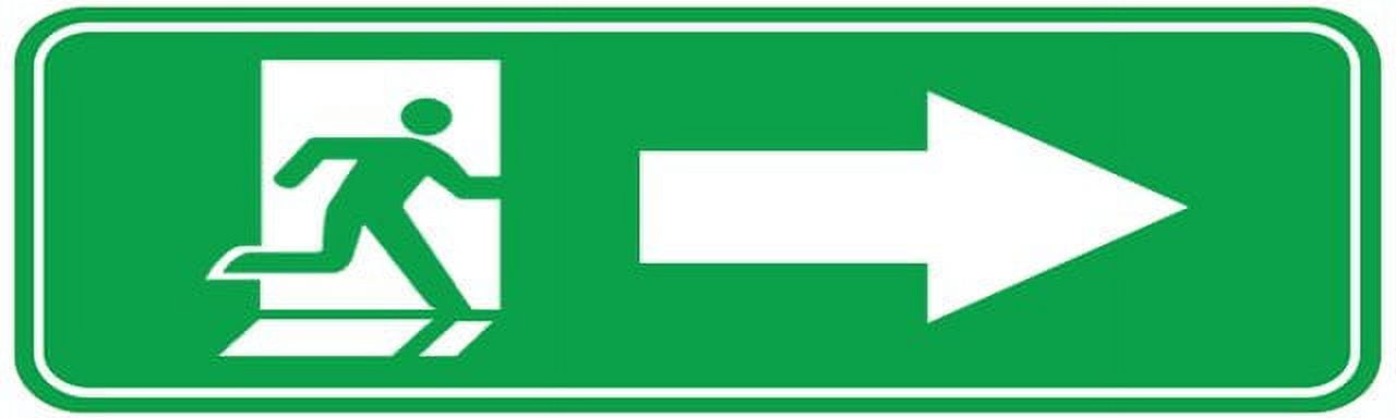 Exit Running Man Right Arrow Sign For House Door, Plastic Self-Adhesive ...