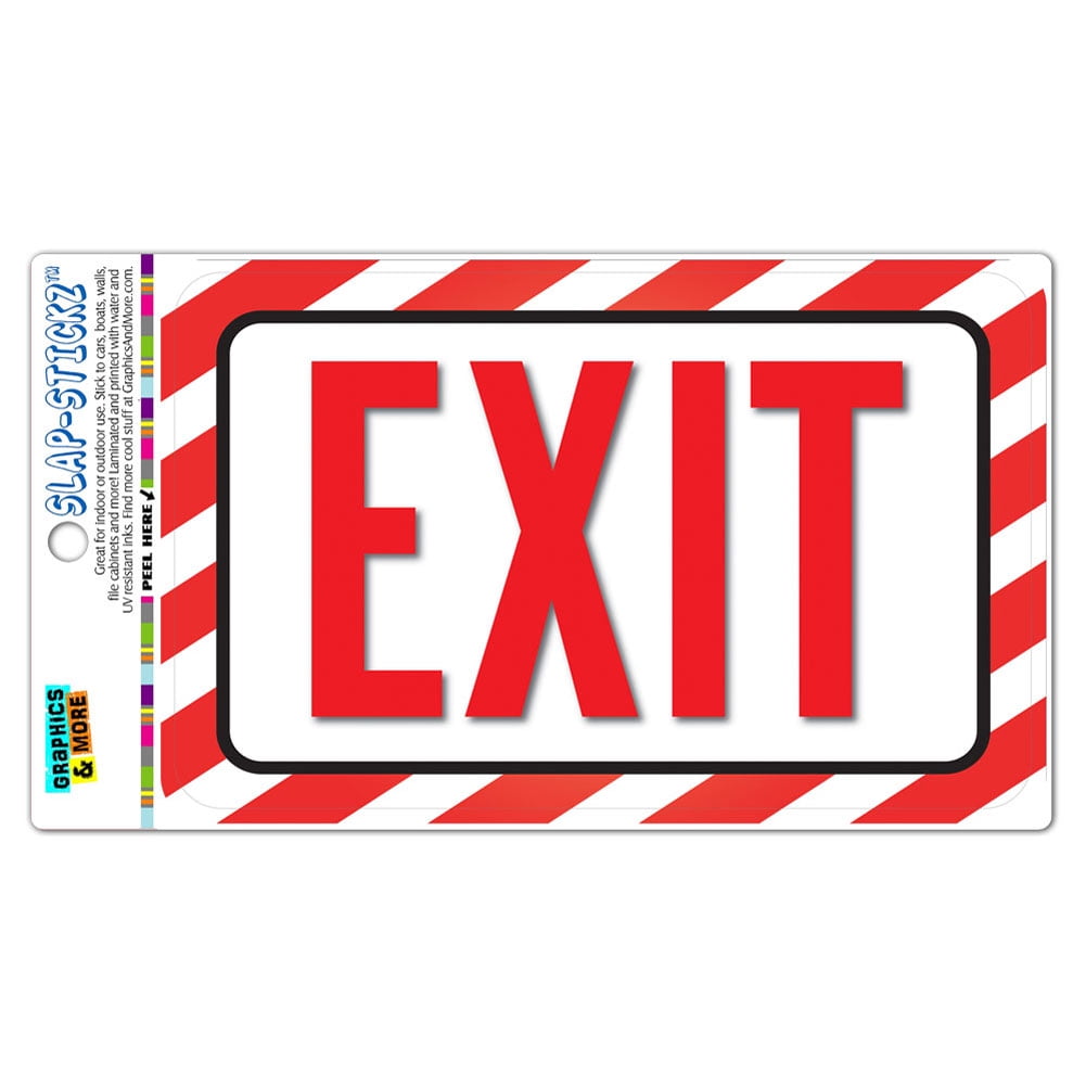 Exit SLAP-STICKZ(TM) Automotive Car Window Locker Bumper Sticker ...