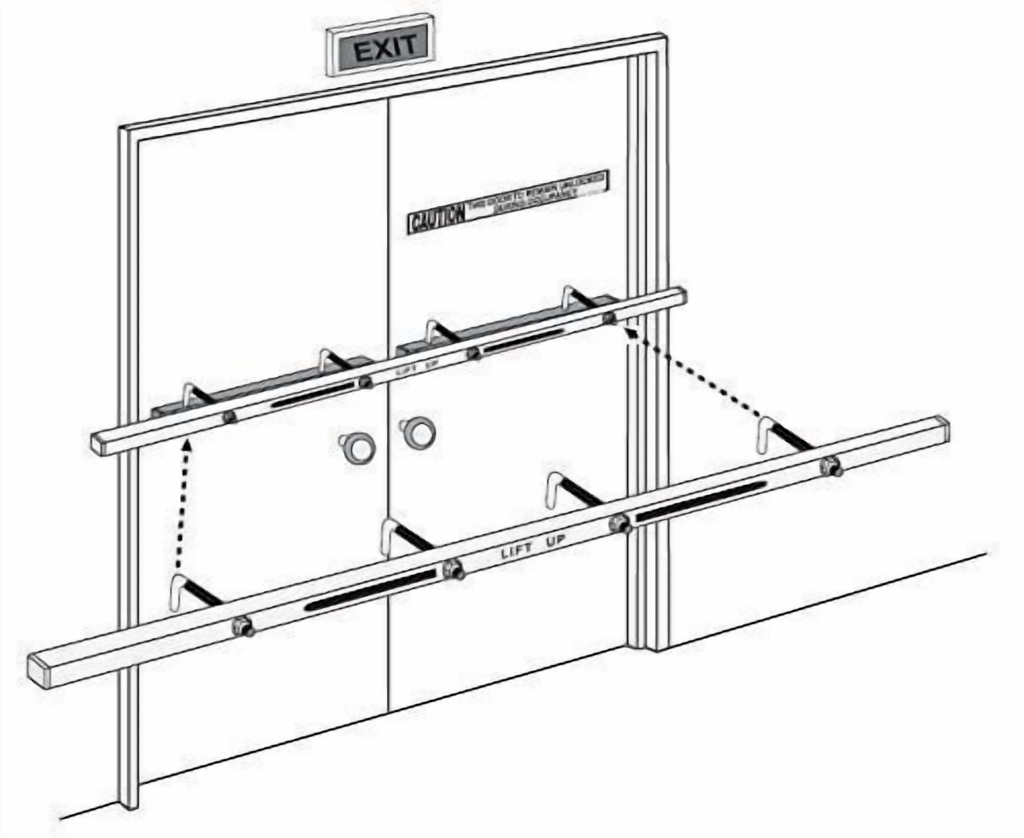 Exit Security Inc Exit Security Hook-On 72 Outswinging Door Bar ...