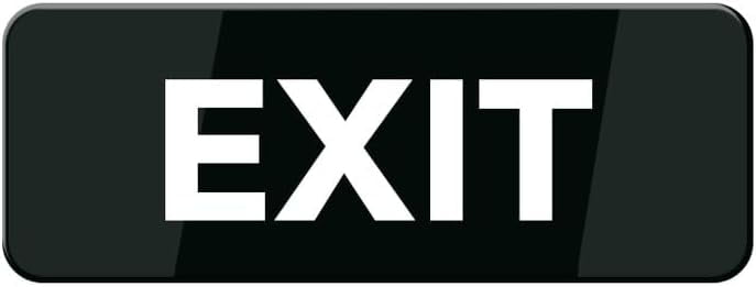 Exit Sign, 10"X3" Acrylic Warning Sign, Door Wall Labels Sign For ...