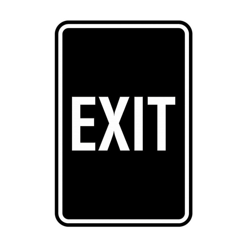 Exit Sign 8"X12" Rust Free Aluminum Signs Outdoor, Metal Tin Sign For ...