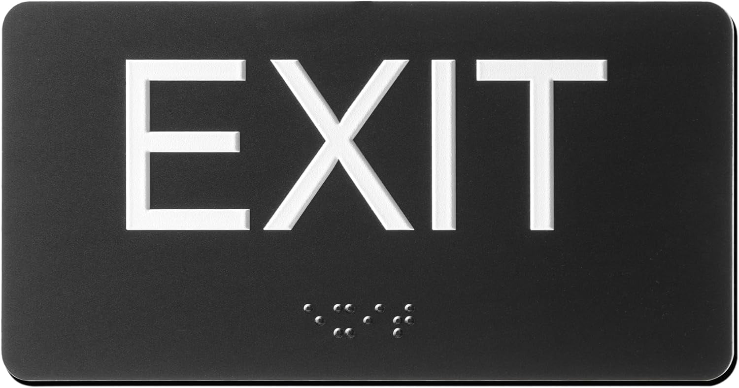 Exit Sign - ADA Compliant Exit Signs With Braille and Raised Letters ...