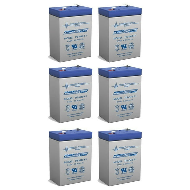 Exit Sign Battery 6V 4.5Ah backup - 6 Pack - Walmart.com