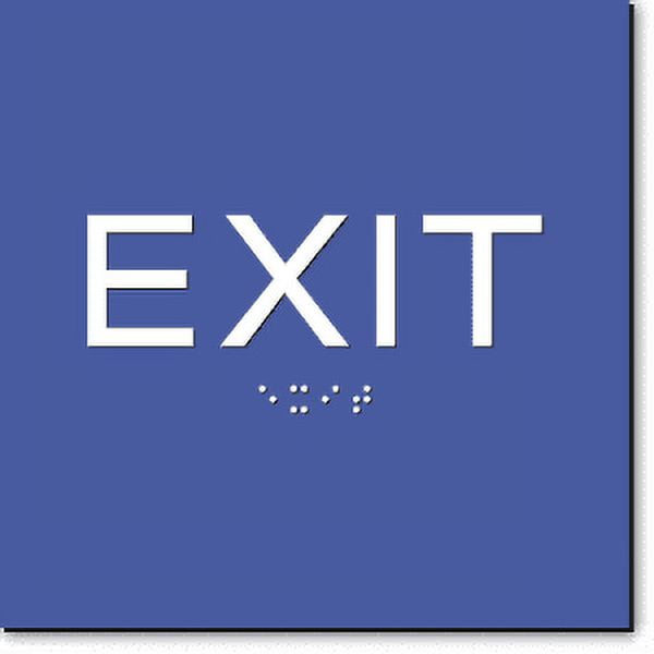 Exit Sign-Blue / White (2 Units) - Walmart.com