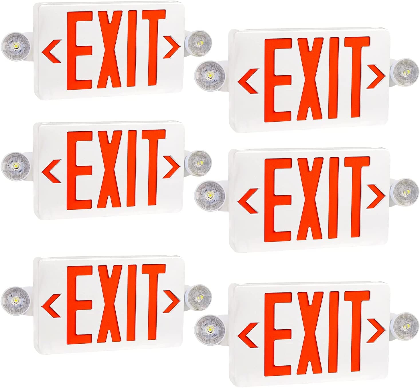 Exit Sign with Emergency Exit Lights, OSTEK ABS Fire Safety Red ...