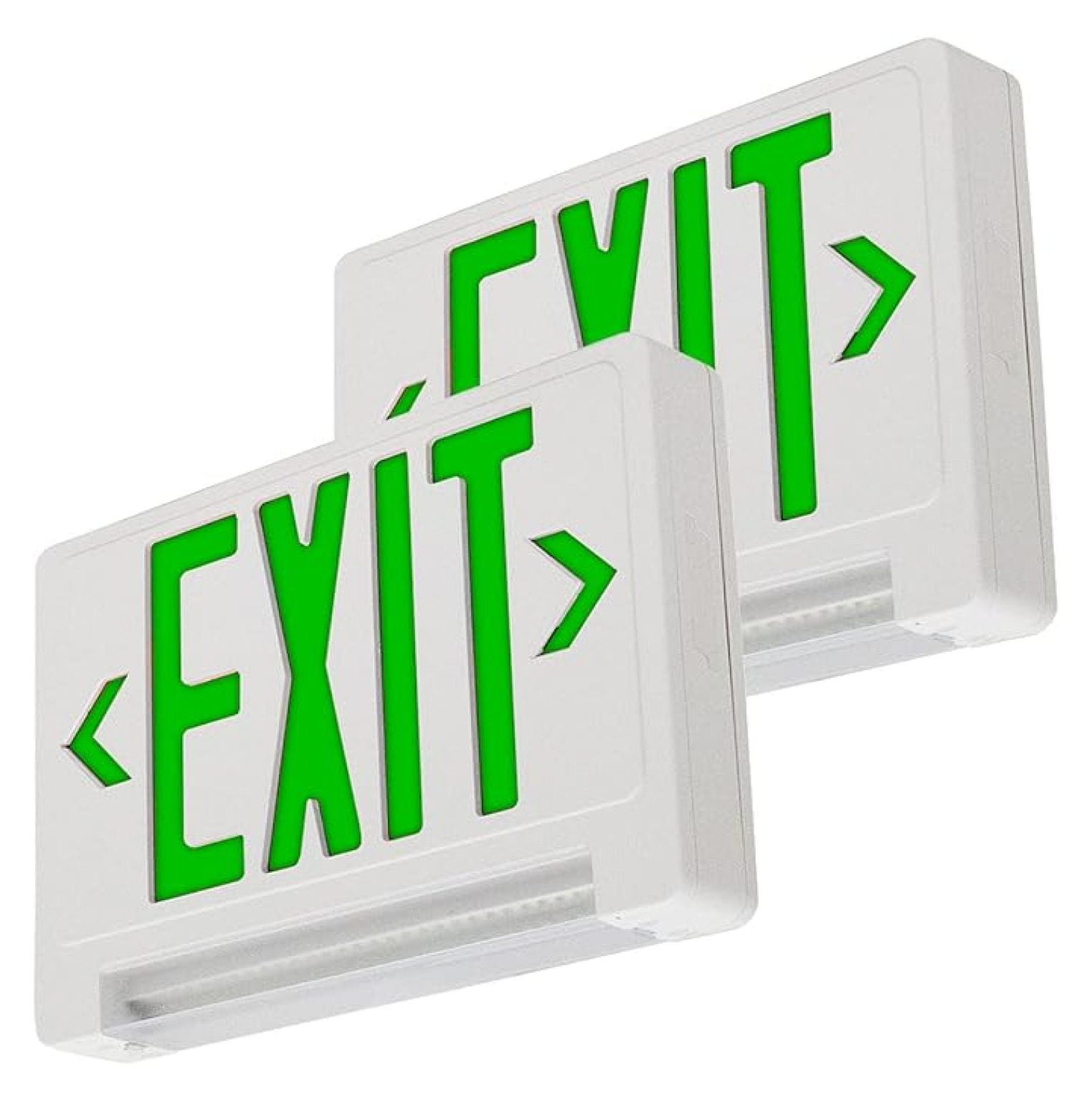 Exit Sign with Emergency Light - 2 Pack LED Safety Lights, UL Listed ...