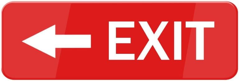 Exit Sign, Plastic Acrylic Sign, For Door Or Wall Quick And Easy ...