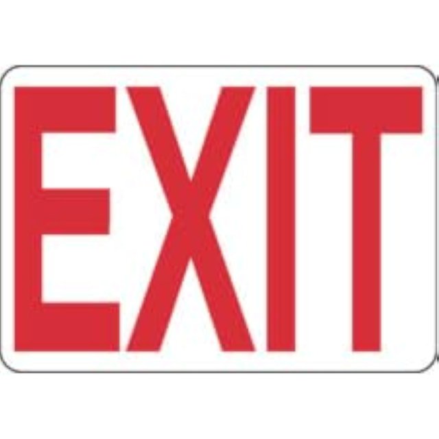 Exit Sign - Security and Admittance Sign - Exit Sign, No.6130 Safety ...