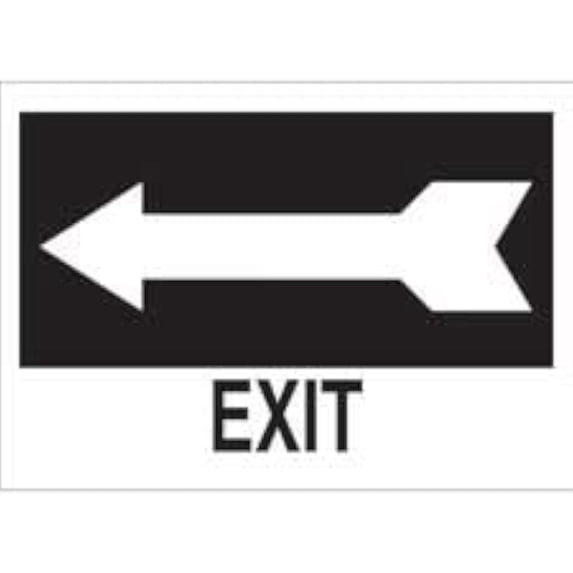 Exit Sign - Security and Admittance Sign - Exit Sign, No.6340 Safety ...