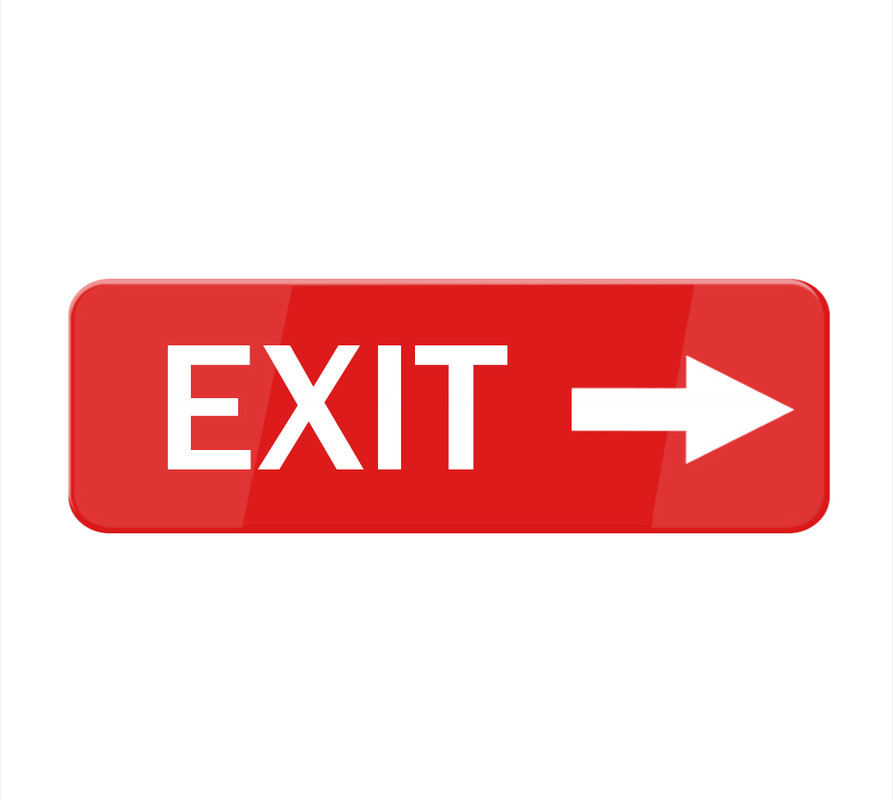 Exit Sign Stickers, 10X3 Inch Acrylic Plaque With Strong Adhesives For ...