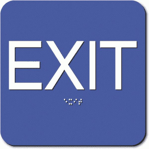 Exit Sign - Styrene-Blue / White (3 Units) - Walmart.com