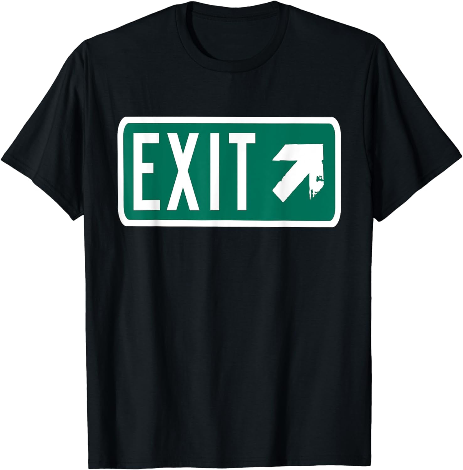 Exit Sign T-Shirt Emergency Evacuation Graphic Tee - Walmart.com