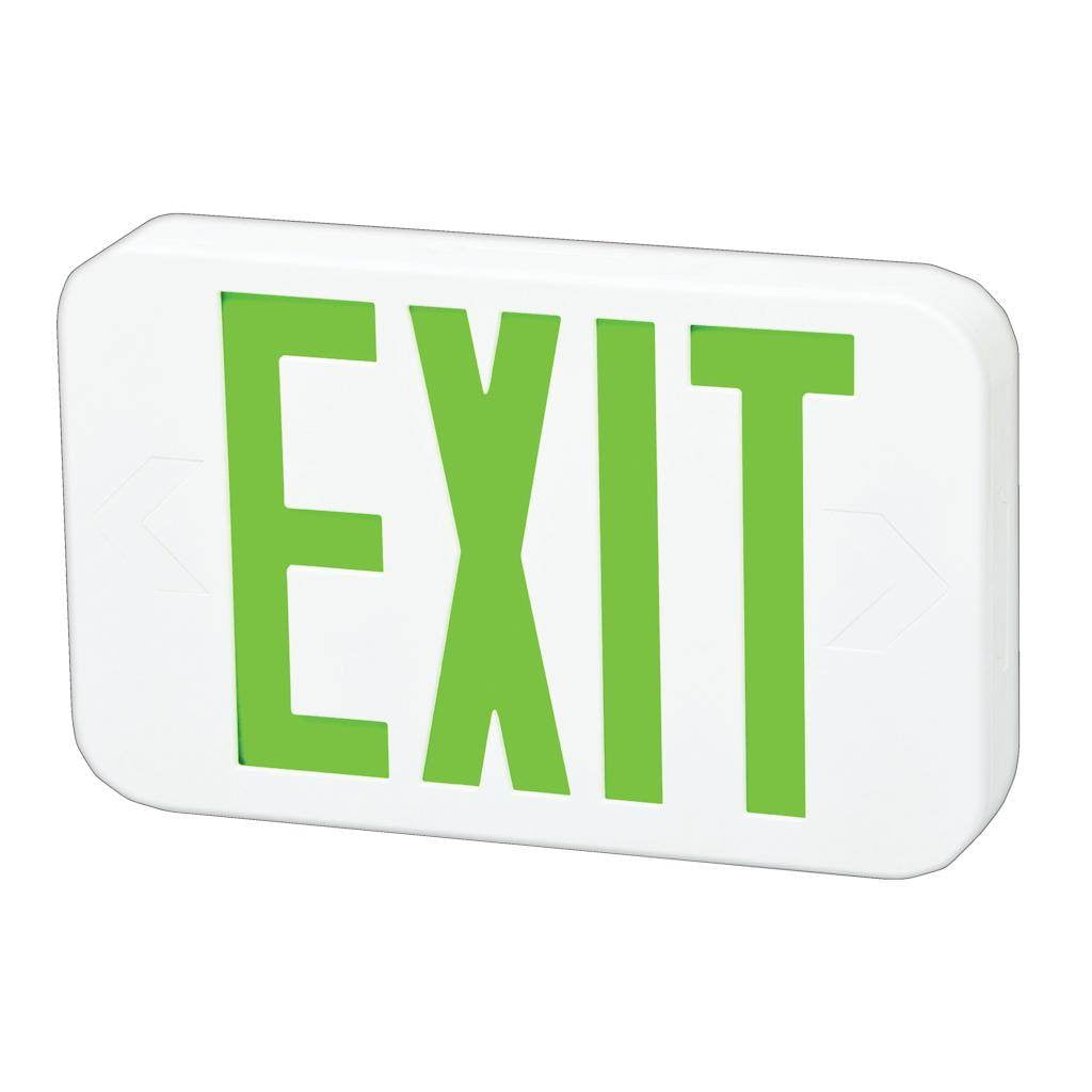 Exit Sign Warehouse 77771 - CEU-3-G-W-SPV LOW PROFILE LED EXIT ...