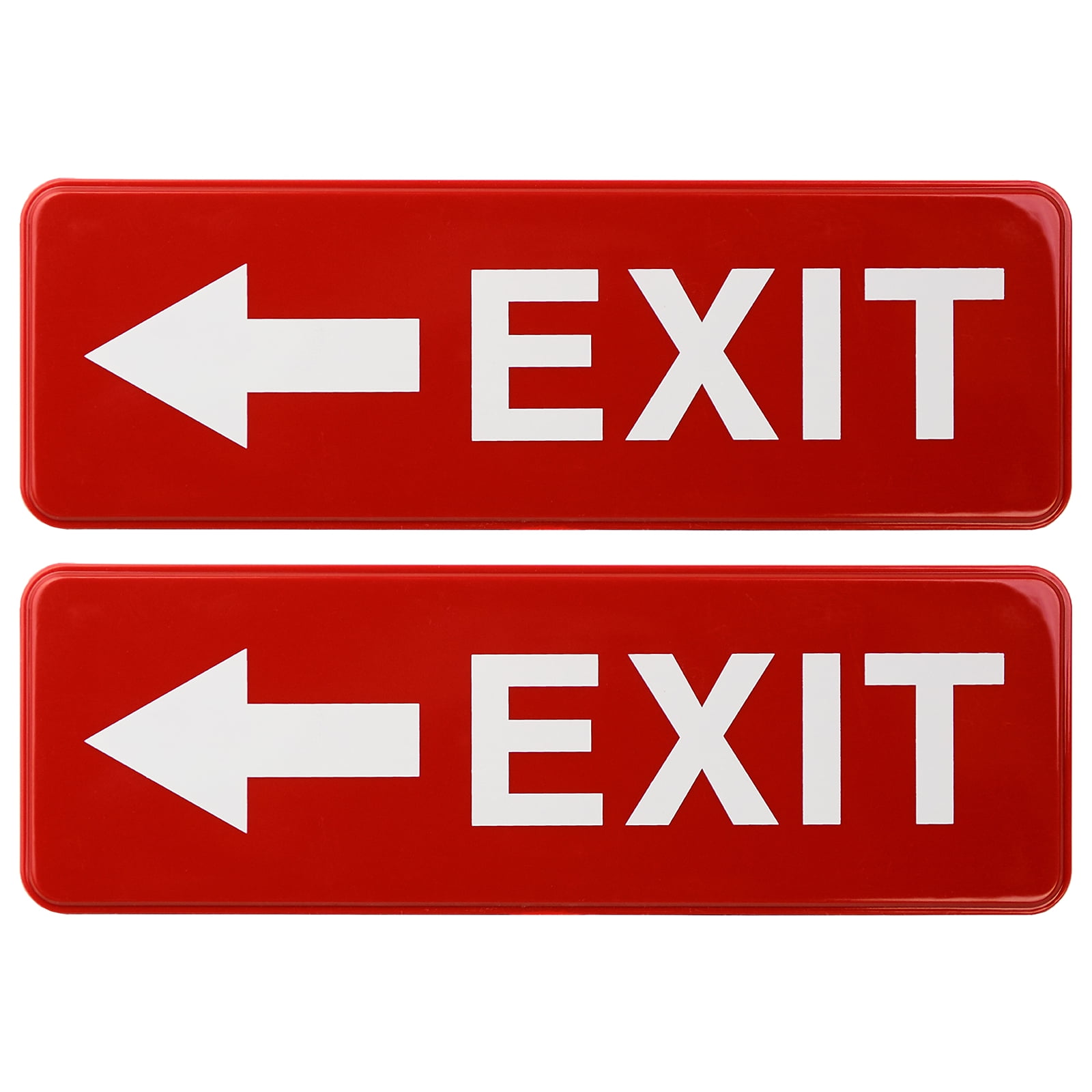 Emergency Exit Sign with Left Arrow, Easy to Mount, Durable, Pack of 2 ...