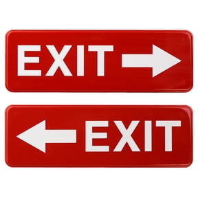 Basic EXIT Door / Wall Sign - Dark Brown - Small - Walmart.com