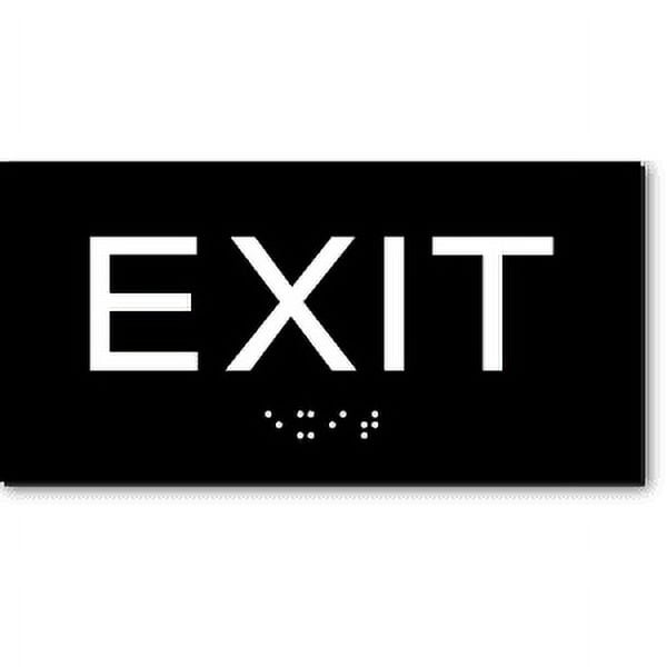 Exit Small Sign-Black / White (3 Units) - Walmart.com