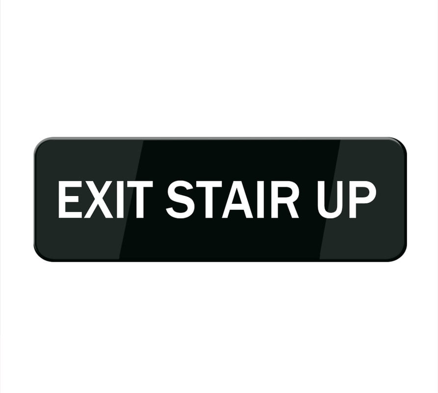 Exit Stair Up Sign For House/Office,Signs For Home,Thick Acrylic Self ...