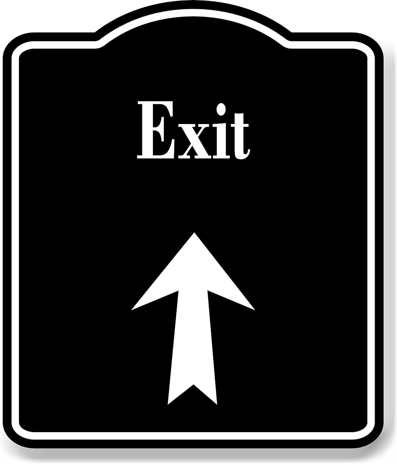 Exit Up Arrow BLACK Aluminum Composite Sign, 20"x24" - Walmart.com