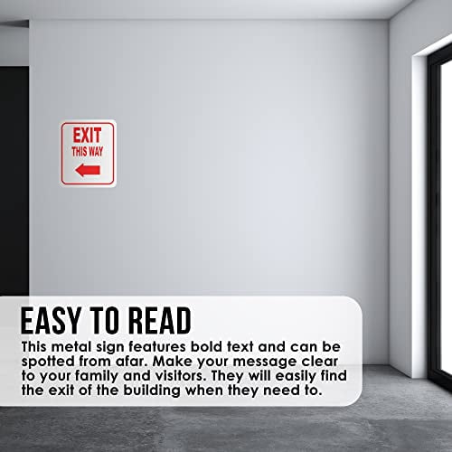 Exit This Way - Left Arrow Sign - Direction for Exit Sign, Aluminum ...