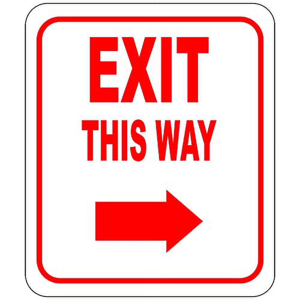 Exit This Way - Right Sign - Direction for Exit Sign, Aluminum Signs ...