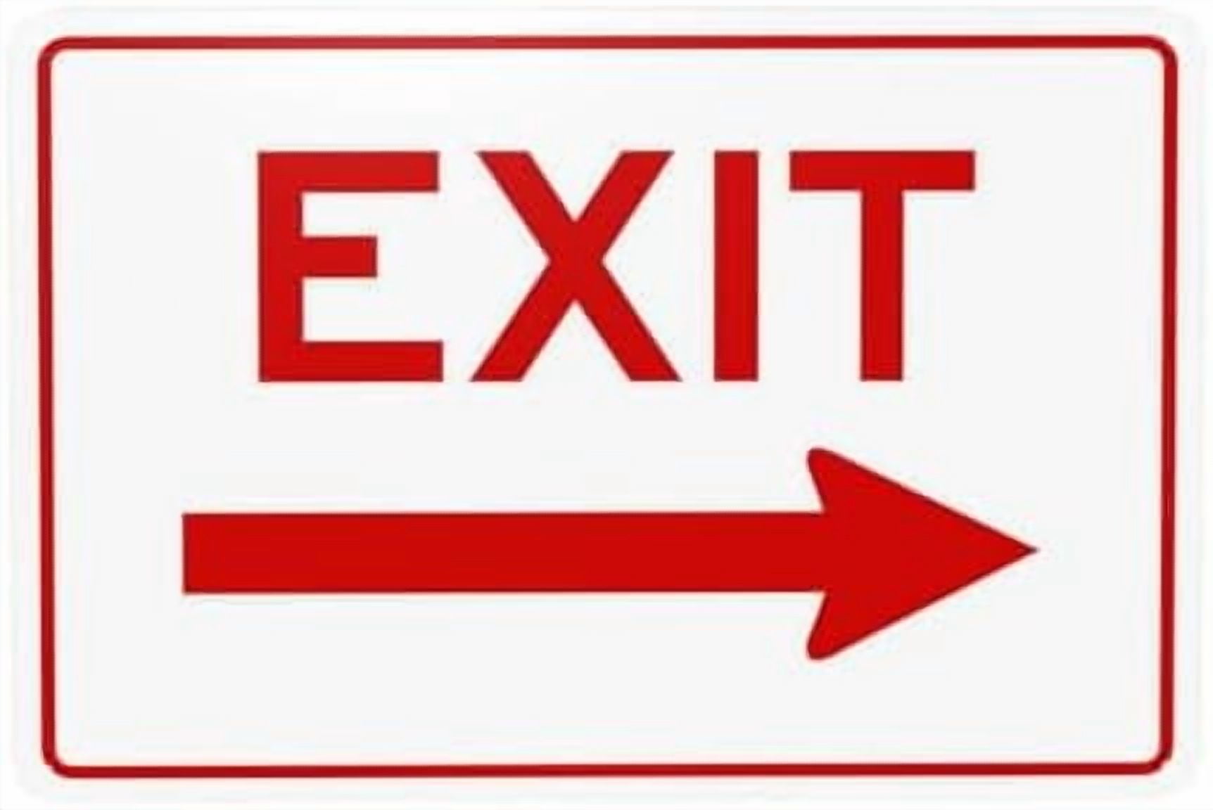 Exit With Right Arrow Warning Sign, Exit Security Metal Signs for Home ...