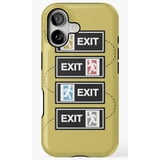 Exit Yellow Bright Aesthetic Minimalist Text Phone Case for iPhone 17 ...