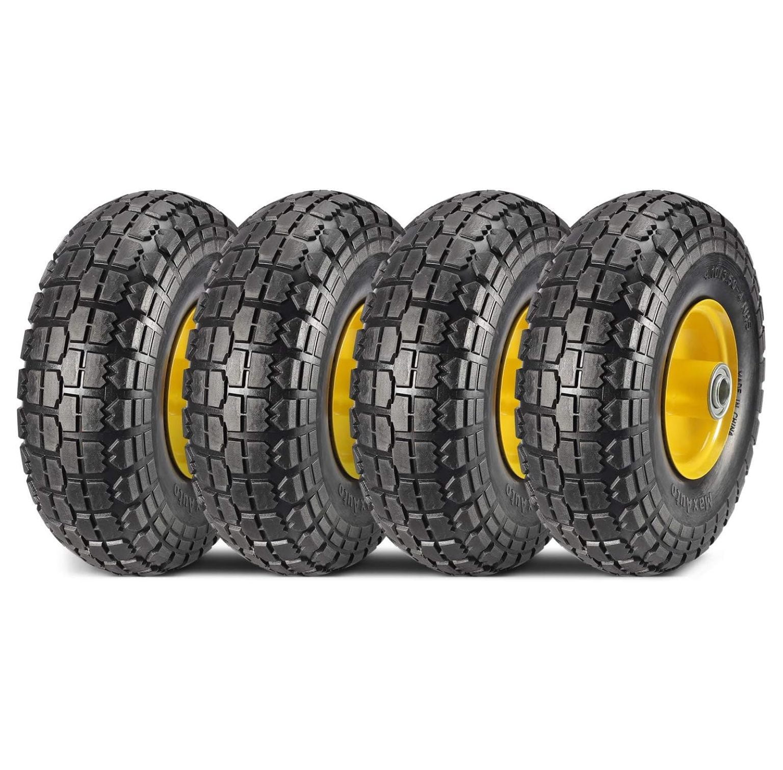 Exlonjet 10 Inch Solid Rubber Tires 4.10 3.50-4 Flat Tire 4.10/3.50-4 ...