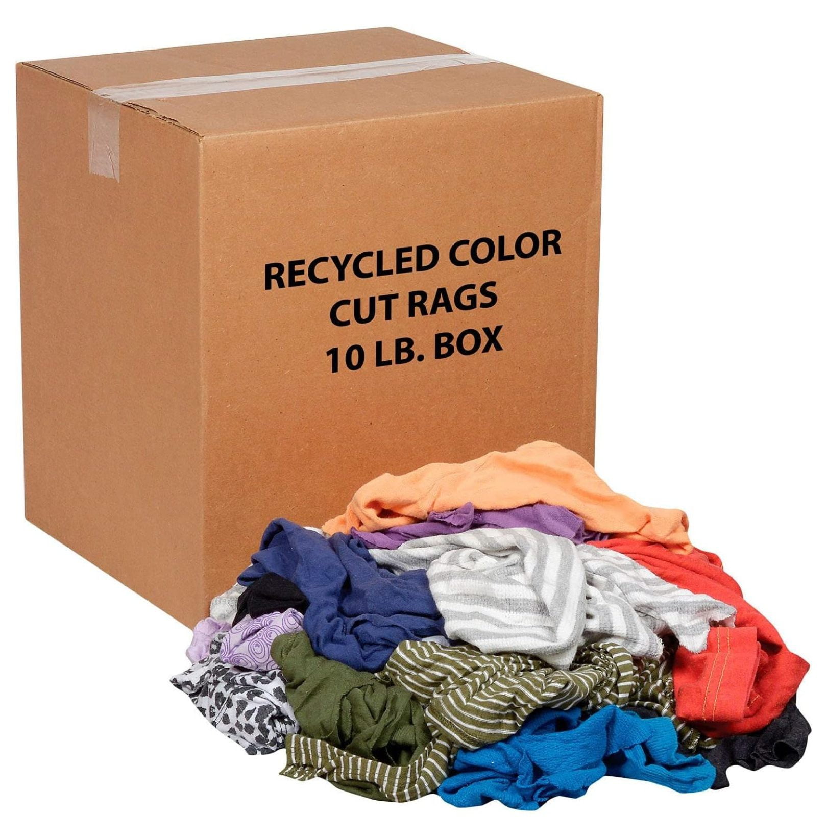 Exlonjet 10 Lb. Box Recycled Cut Rags, Mixed Colors - Walmart.com