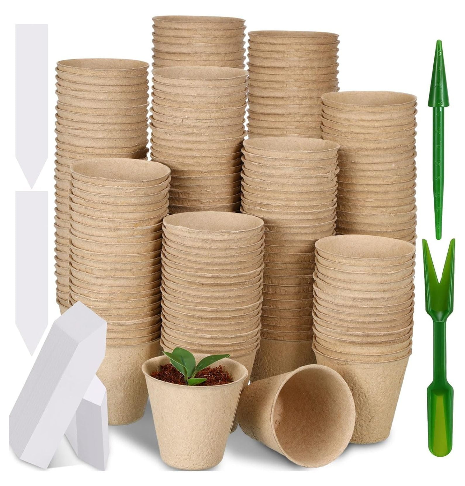 Exlonjet 1000 Pack 3.15 Inch Peat Pots Plant Starters Kit Seedling ...