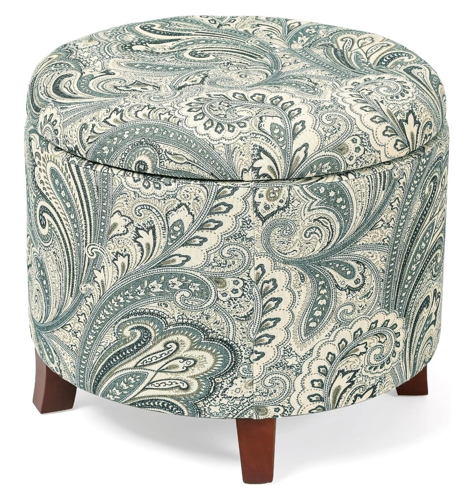 Exlonjet 20’’ Tufted Round Ottoman with Storage - Storage Ottoman with ...