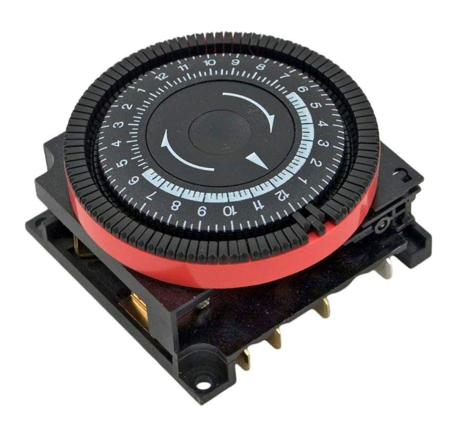Exlonjet 24 hr Spa Timer, SPST 120V, 4-Term Orange Panel Mount TA4071 ...