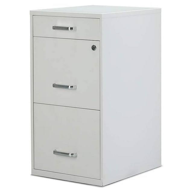 Exlonjet 2806666 3-Drawer Vertical File Cabinet Locking Letter White 18 ...