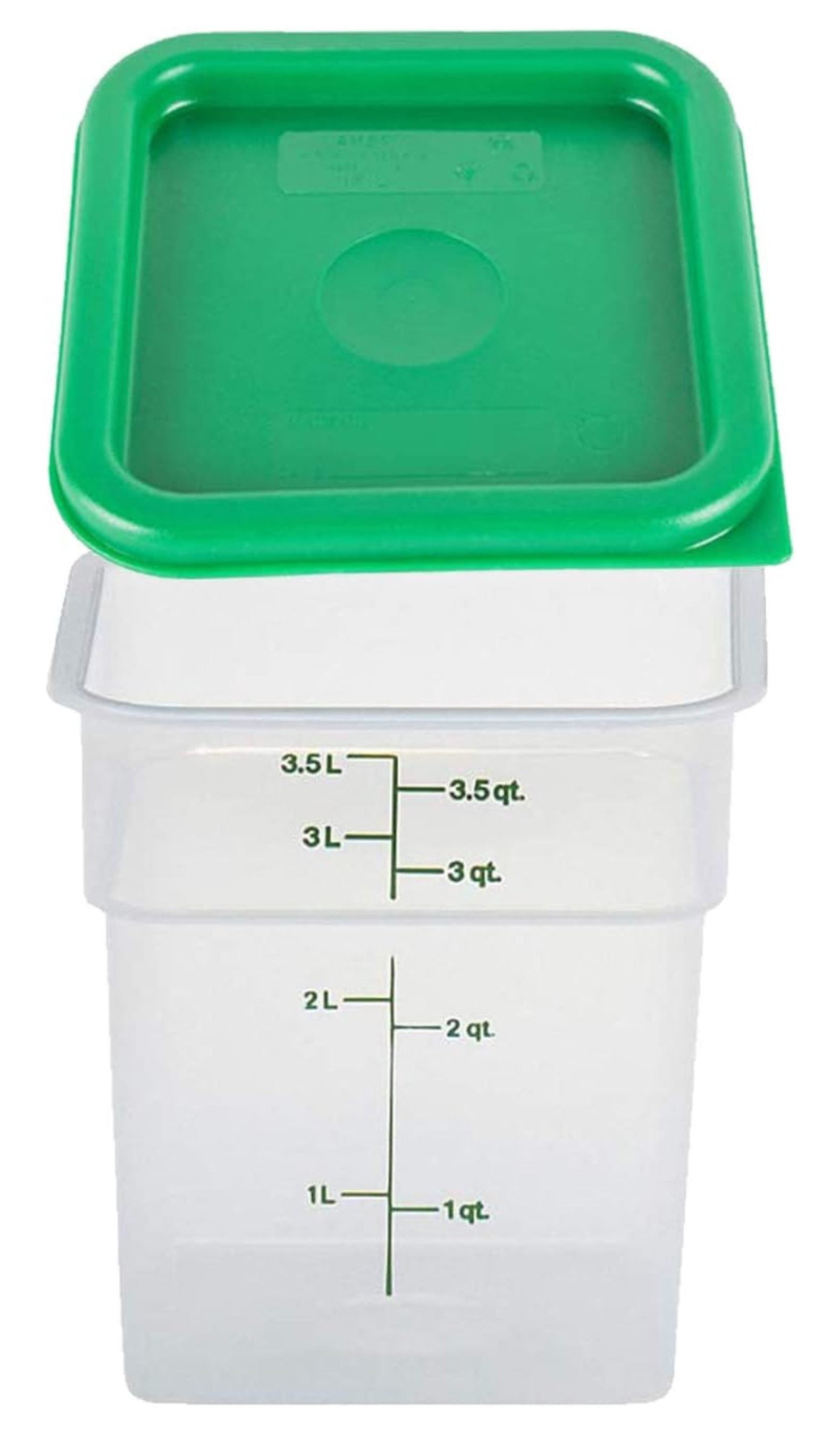 Exlonjet 4SFSPP190 4 Qt. Translucent Container with SFC2452 Kelly Green ...