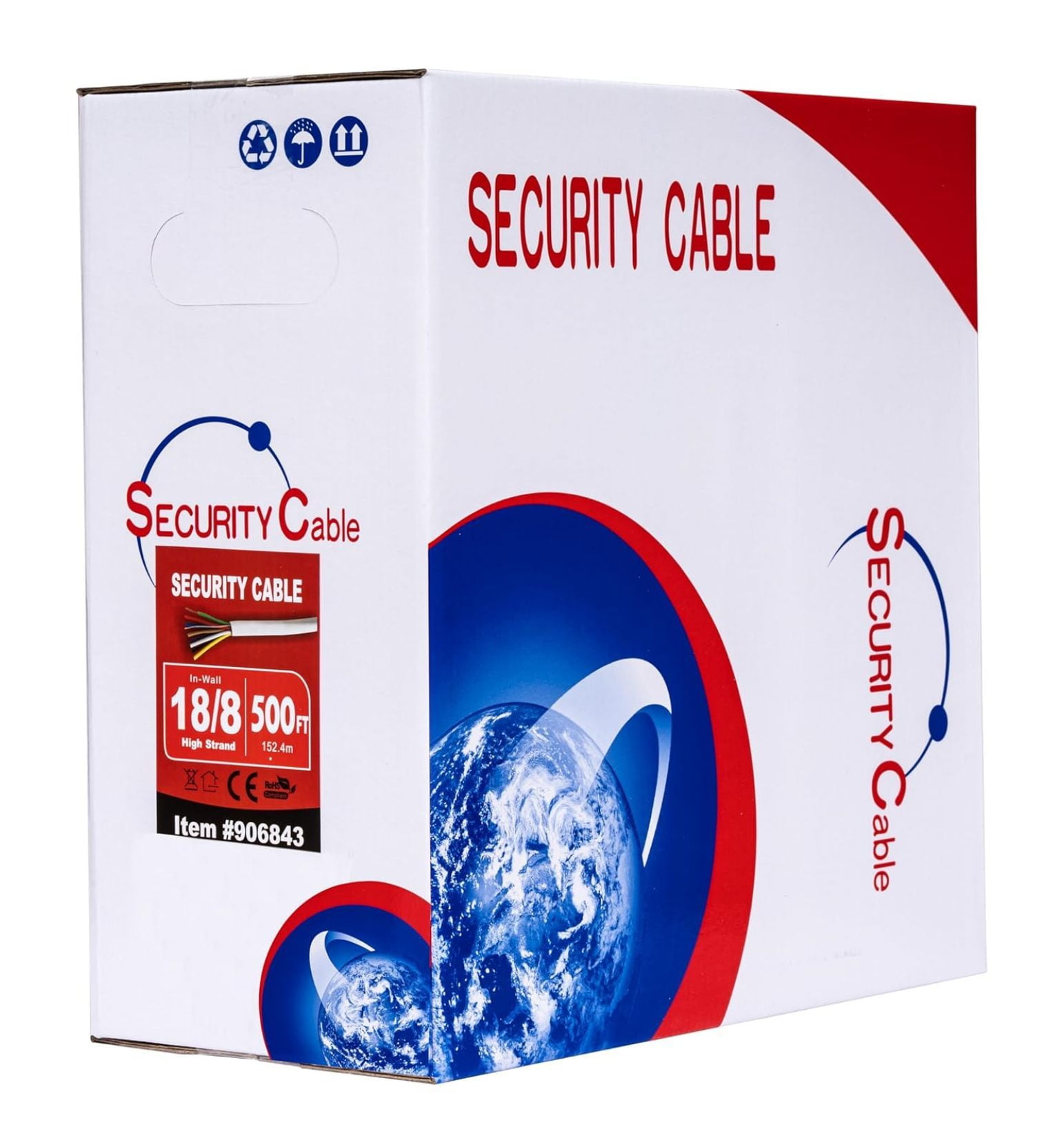 Exlonjet 500ft Stranded 18/8 Alarm CCA Cable for Low Voltage LED ...