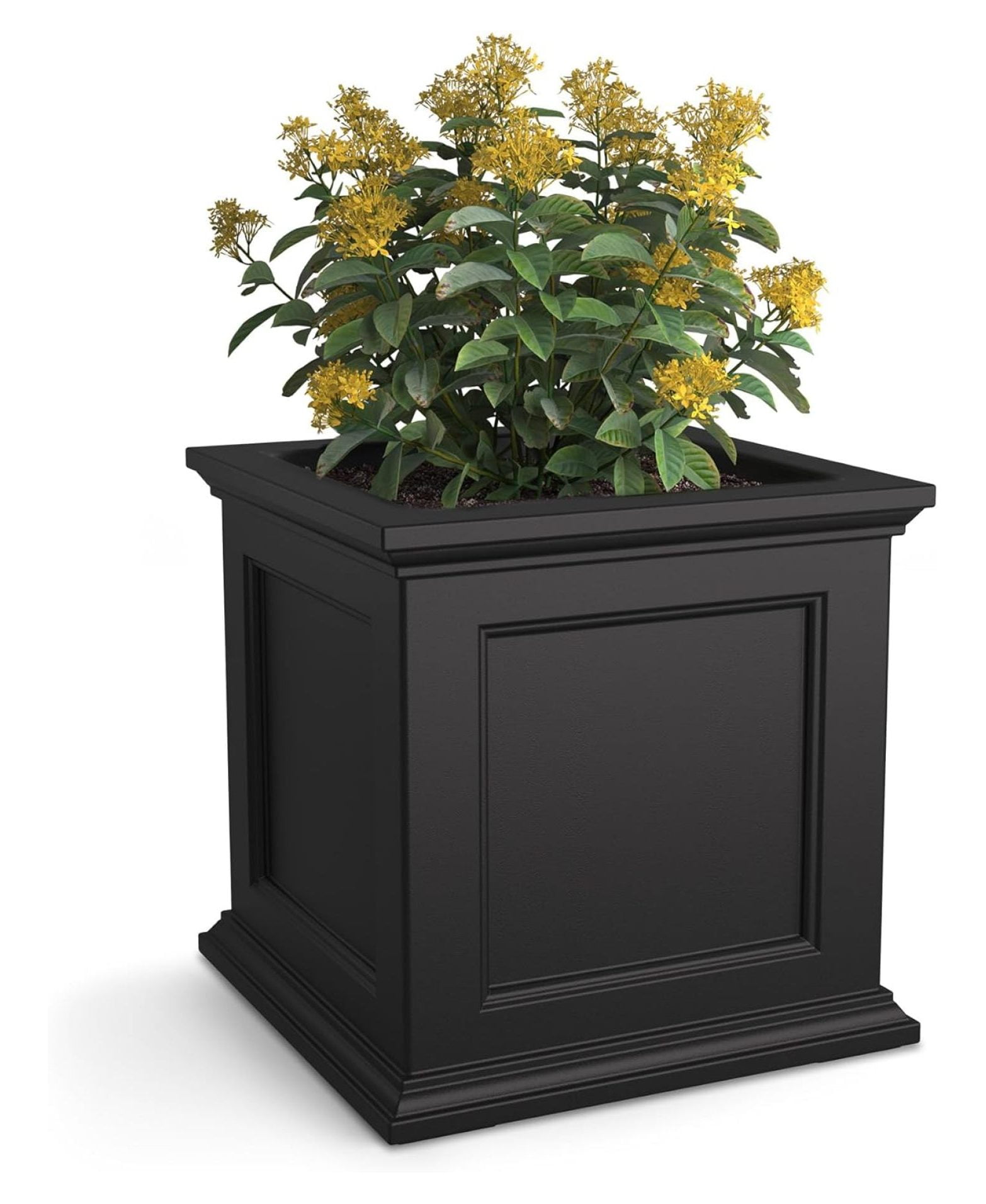 Exlonjet 5825B Planter, 20-Inch, Black - Walmart.com