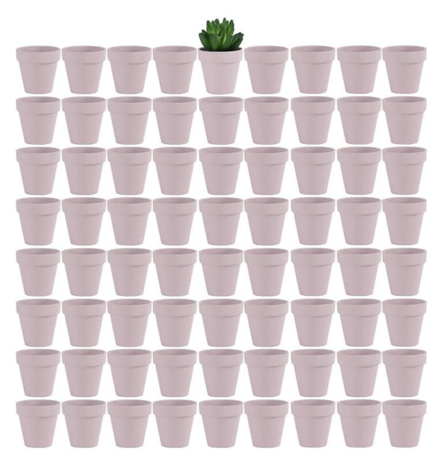 Exlonjet 72 pcs Small Mini Clay Pots, 2.5'' Terracotta Pot Clay Ceramic ...