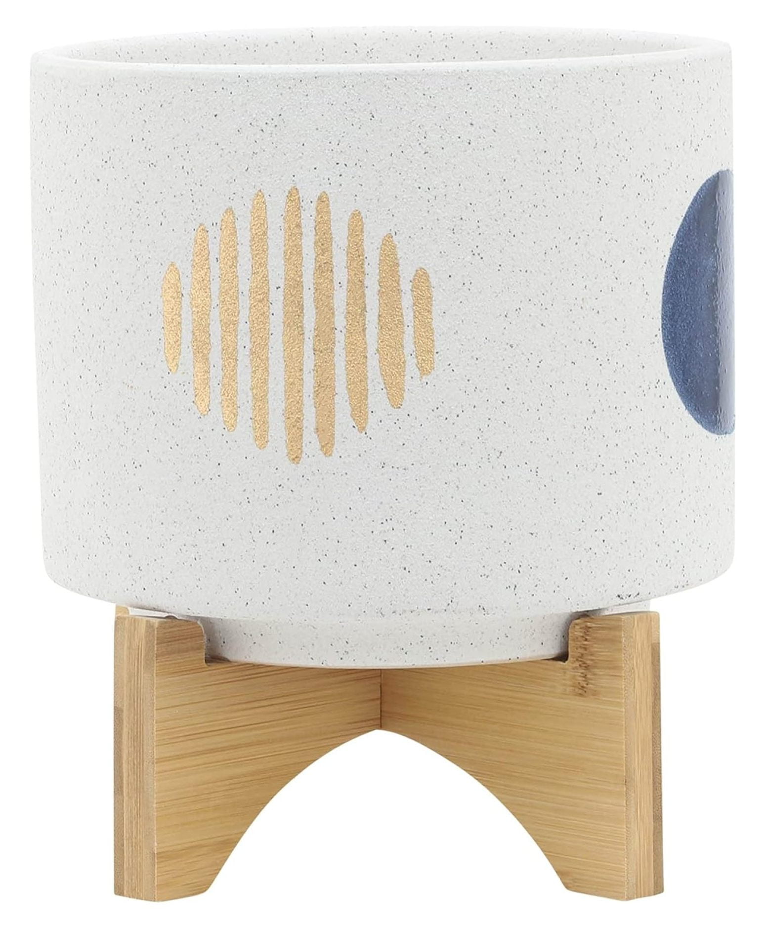 Exlonjet 8" Funky Planter, White and Colorful Planter - Ceramic Planter ...