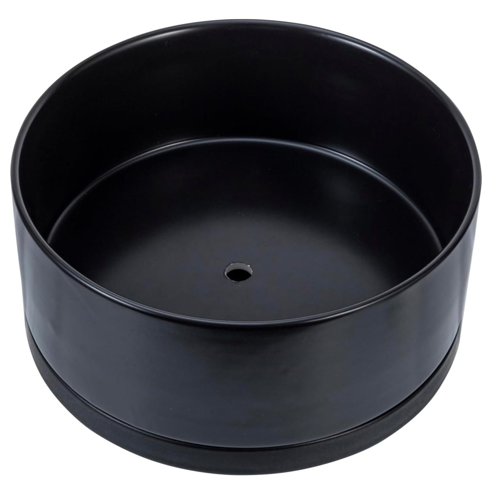 Exlonjet 8 Inch Black Ceramic Indoor Plant Pot with Drainage Hole ...
