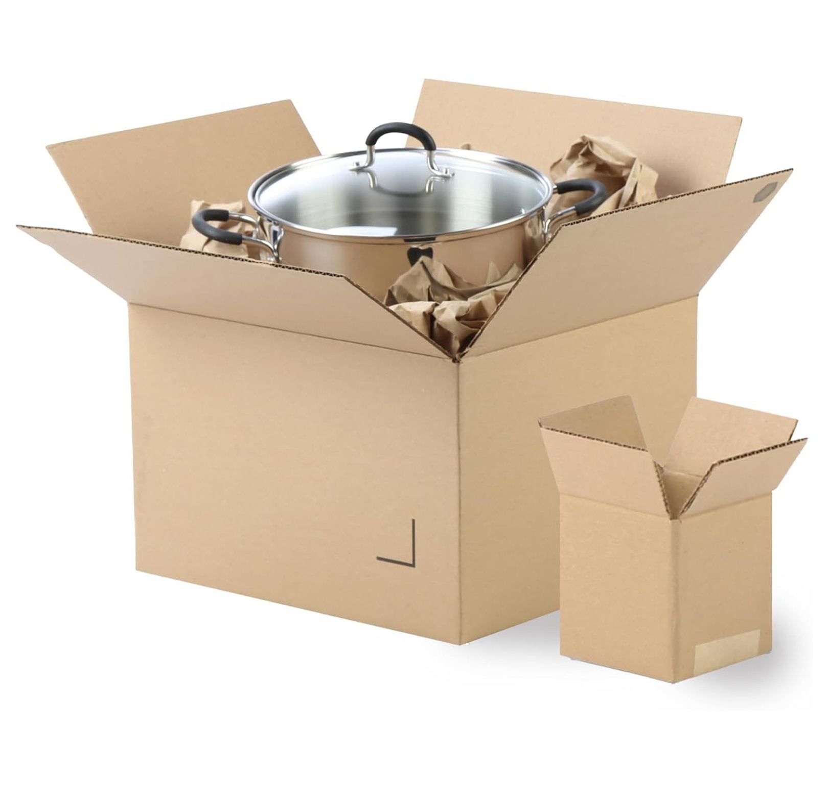 Exlonjet 8x6x4'' Corrugated Shipping Boxes 100 Boxes - Walmart Business ...