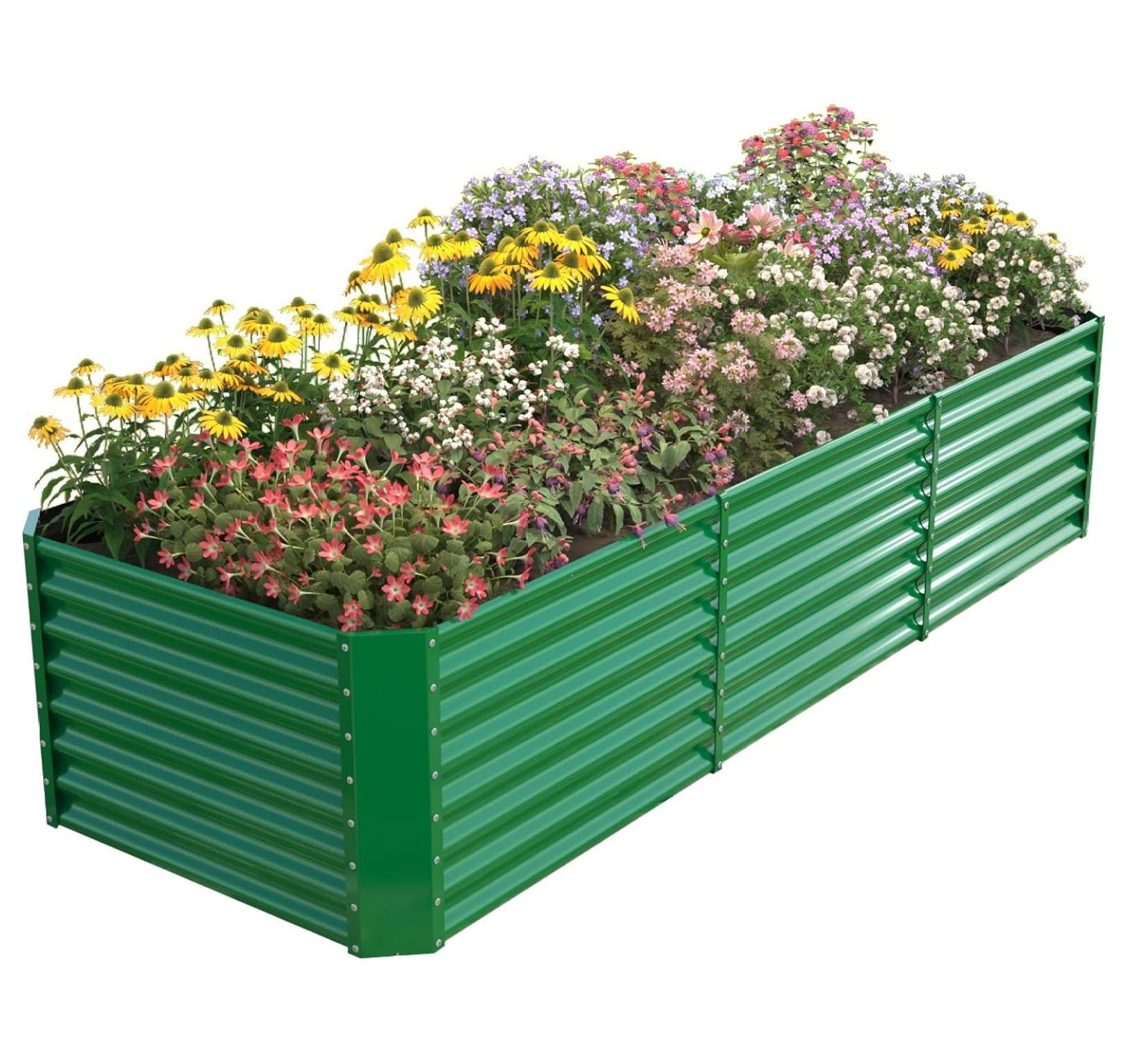 Exlonjet 9FT(L)×3FT(W)×2FT(H) Raised Garden Bed Outdoor for Flower ...