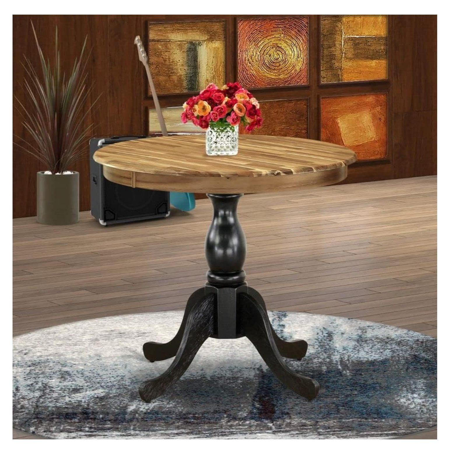 Exlonjet AST-NBK-TP Antique -Century Modern Dining Table - a Round ...