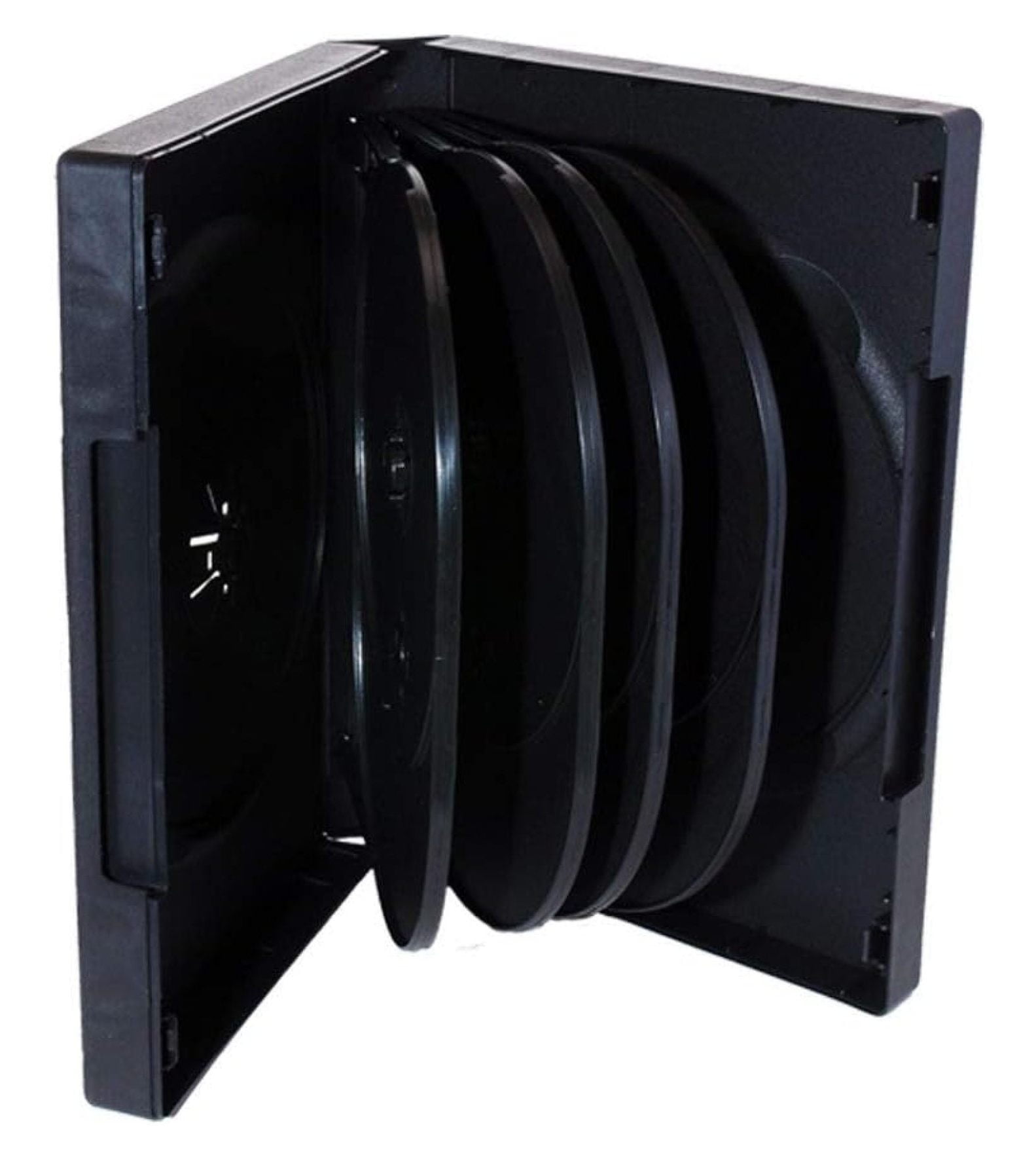 Exlonjet Black 10 Disc Capacity Cases with 4 Trays and Outter Clear ...